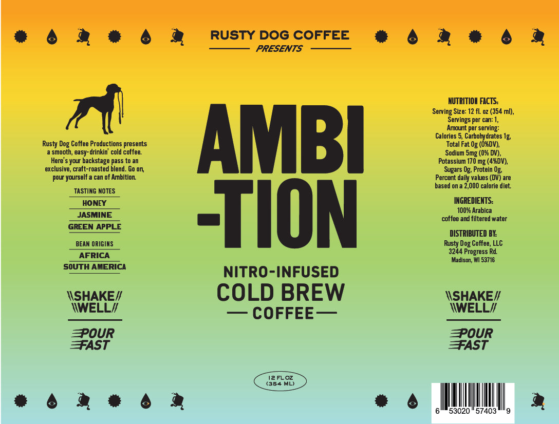 Ambition Nitro Canned Coffee – Rusty Dog Coffee