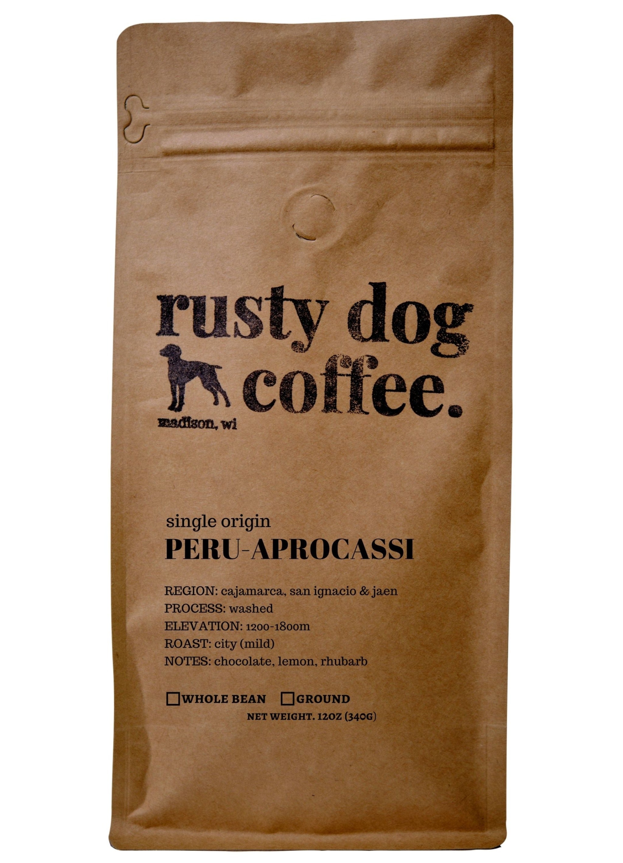 Peru Aprocassi, City (mild) Roast, Fair Trade-Organic – Rusty Dog Coffee