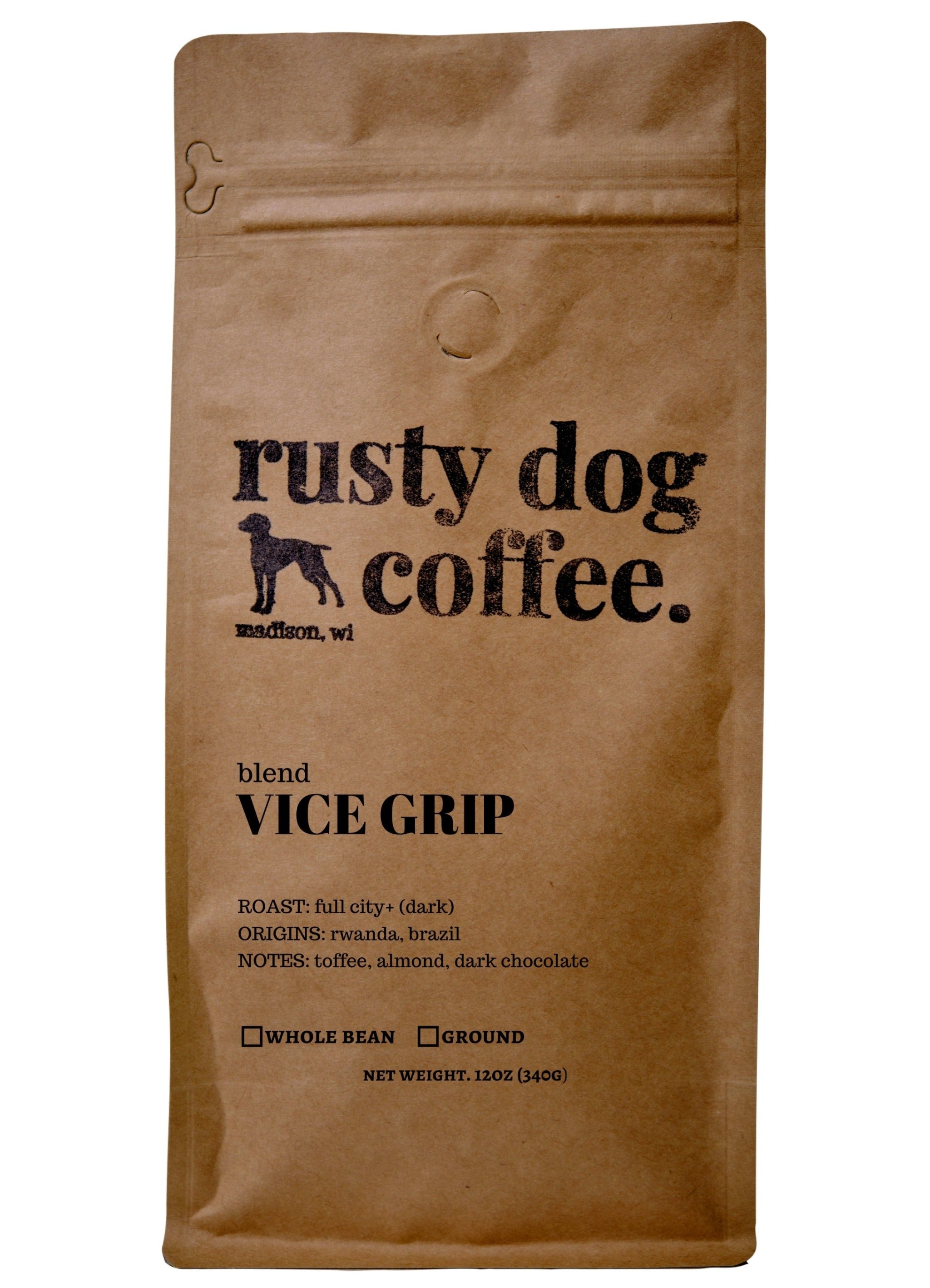 Vice Grip, Full City+ (dark) Roast – Rusty Dog Coffee
